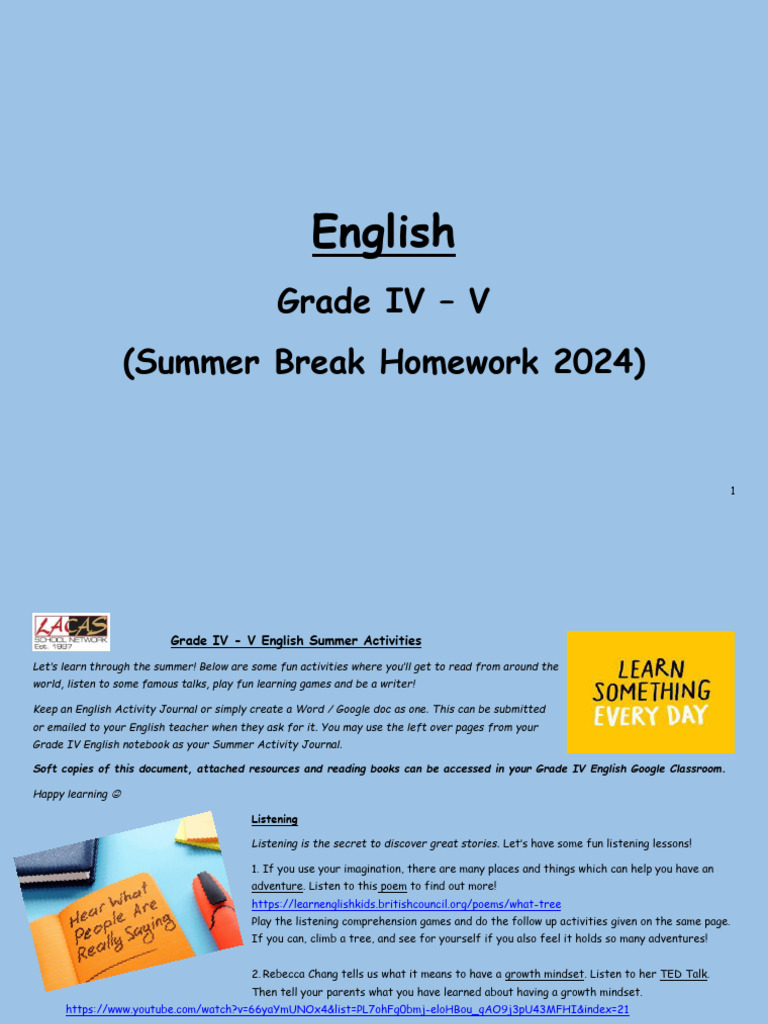 4 Promoted To 5 - Summer HW | PDF | The Wind In The Willows | Part Of ...