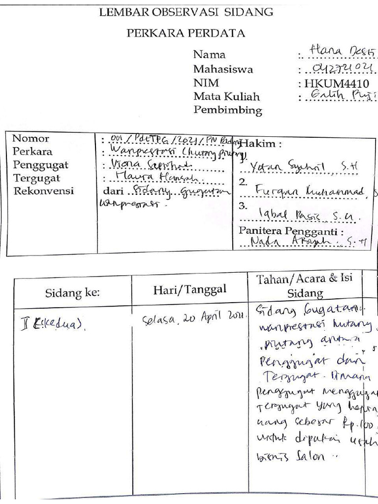Laporan Perdata | PDF