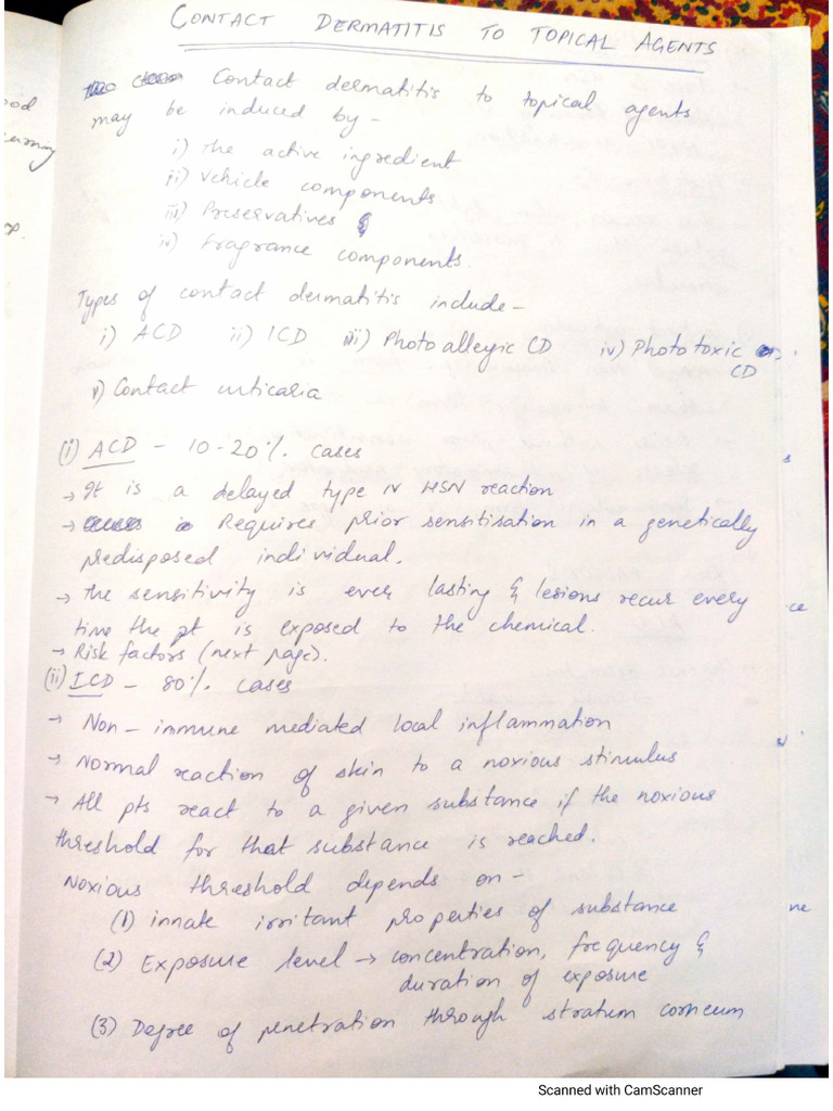 Contact Dermatitis To Topical Agents Pdf