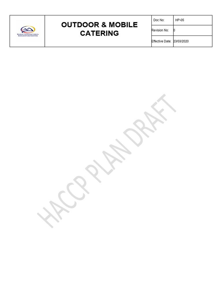Mobile Catering Food Safety Guide | PDF | Ac Power Plugs And Sockets ...