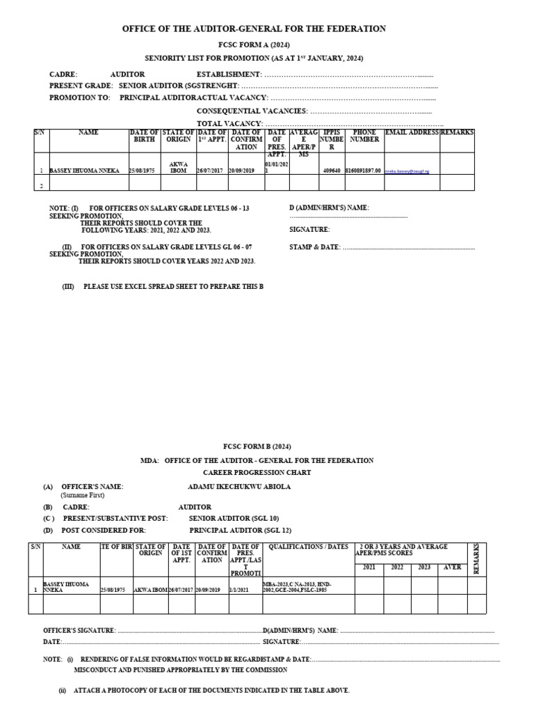 2024 FORMS A, B & EXCEL SHEET FOR SGLs 06 - 13 | PDF