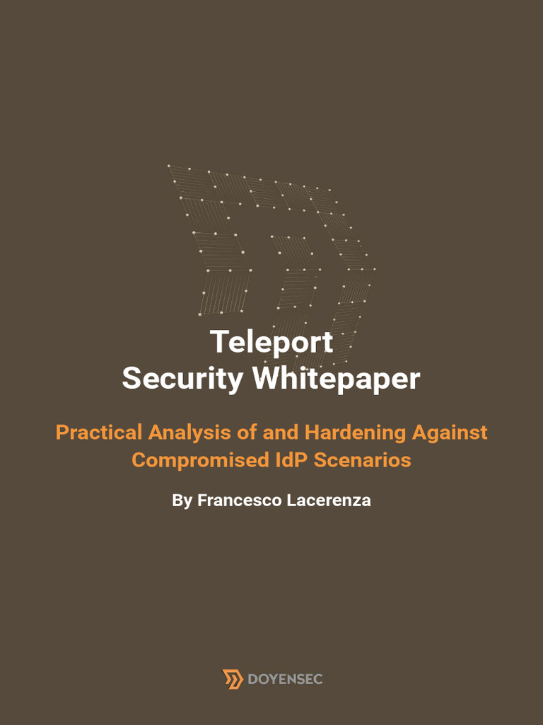 Doyensec Whitepaper Teleport Pdf Security Computer Security