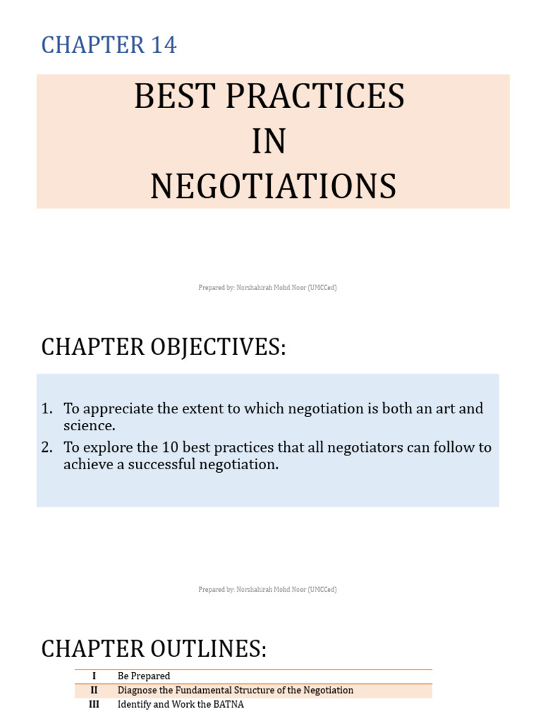 Chapter 14 Negotiation Skills | PDF | Negotiation | Cognition