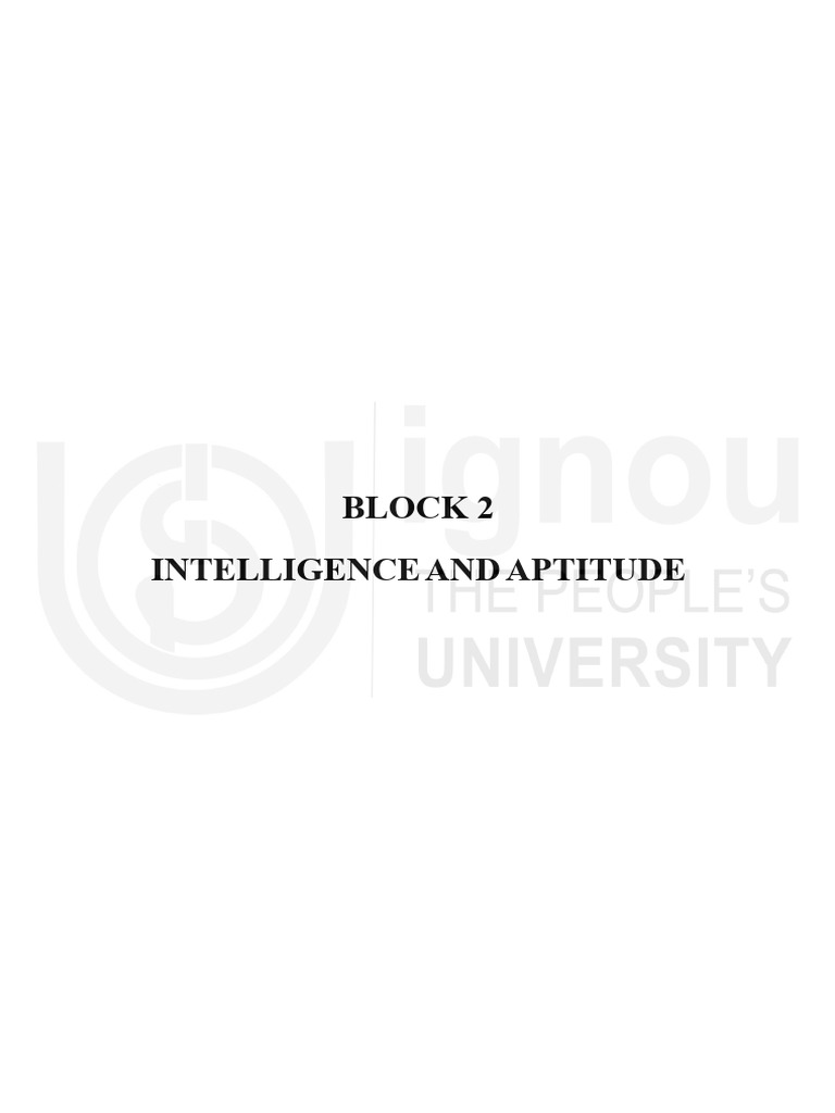 Block 2 | PDF | Intelligence | Emotional Intelligence