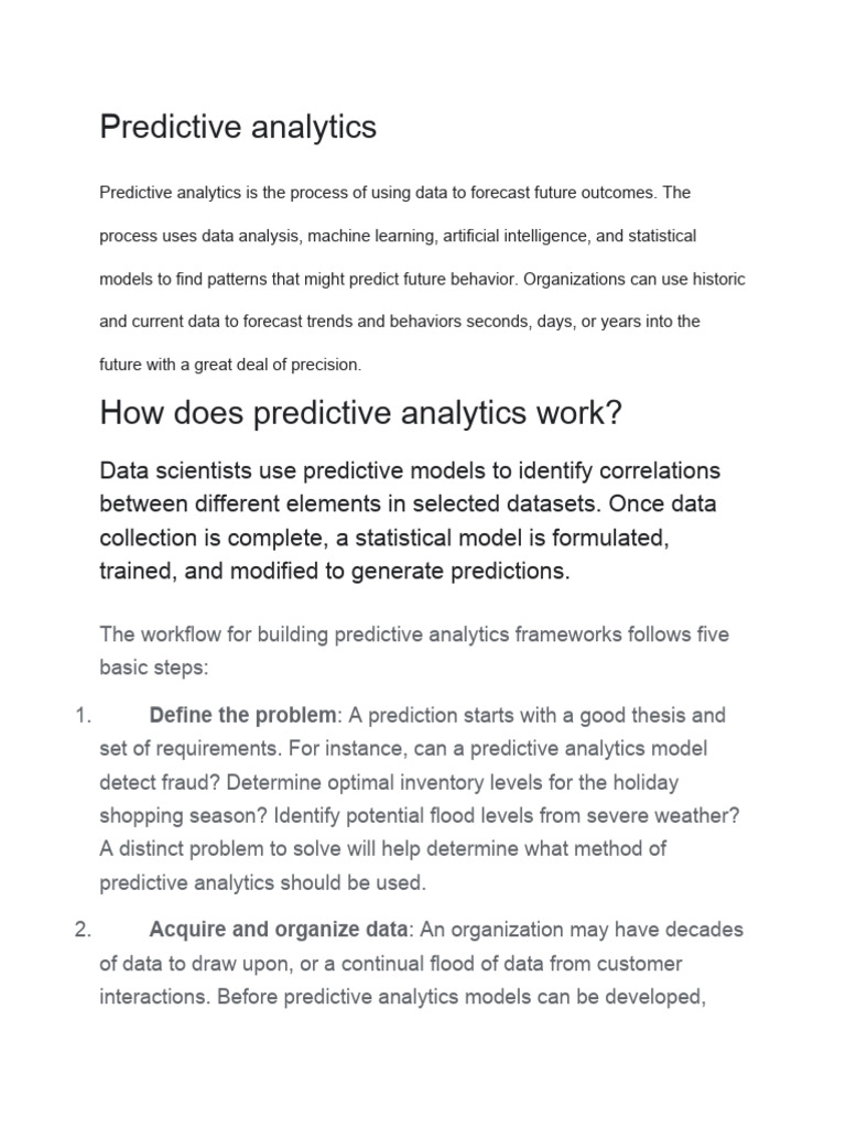 Unit 3 | PDF | Predictive Analytics | Analytics