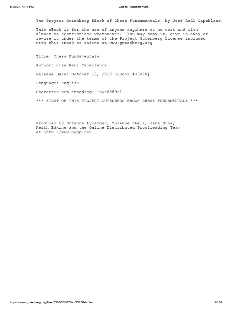 Chess Fundamentals | PDF | Chess Strategy | Traditional Games