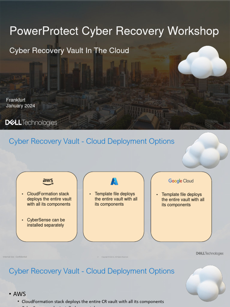 Cyber Recovery Workshop 2024 - Cyber Recovery Vault in The Cloud ...