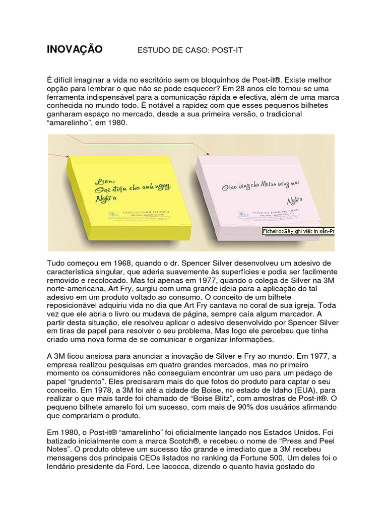 ESTUDO DE CASO - Post-It | PDF