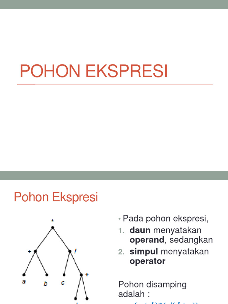 Traversal dan Struktur Pohon Ekspresi | PDF