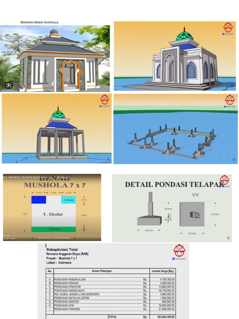 Rencana Desain Musholla | PDF