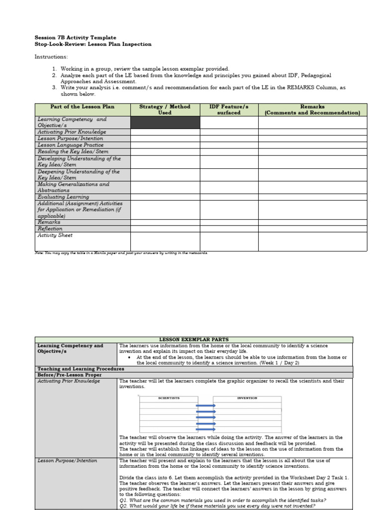Science-4_Session-7B-Activity-Template | Download Free PDF | Telephone ...