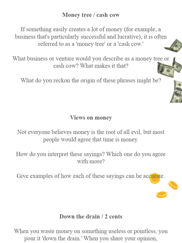 Finance 9 Money Idioms | PDF