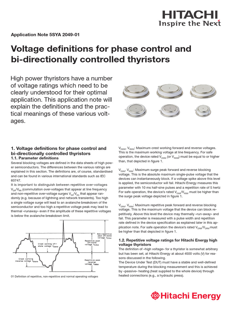 Voltage Definitions For Phase Control and Bi-Directionally Controlled ...