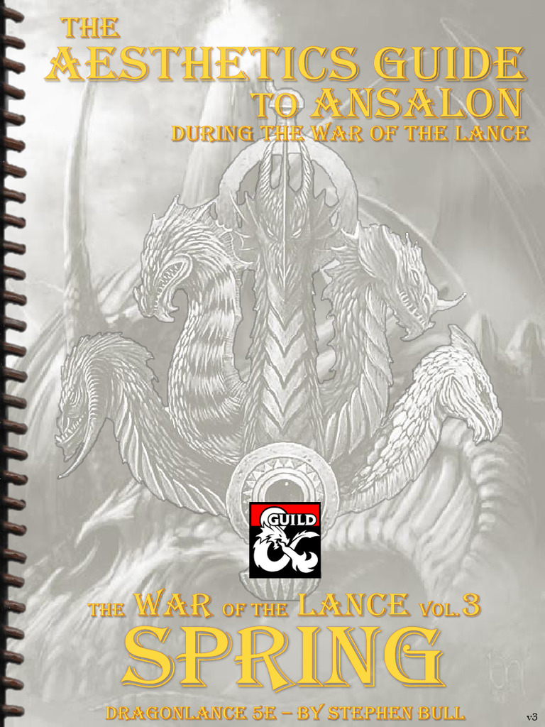 D&D 5e The Aesthetics Guide To Ansalon The War of The Lance Vol3 | PDF ...