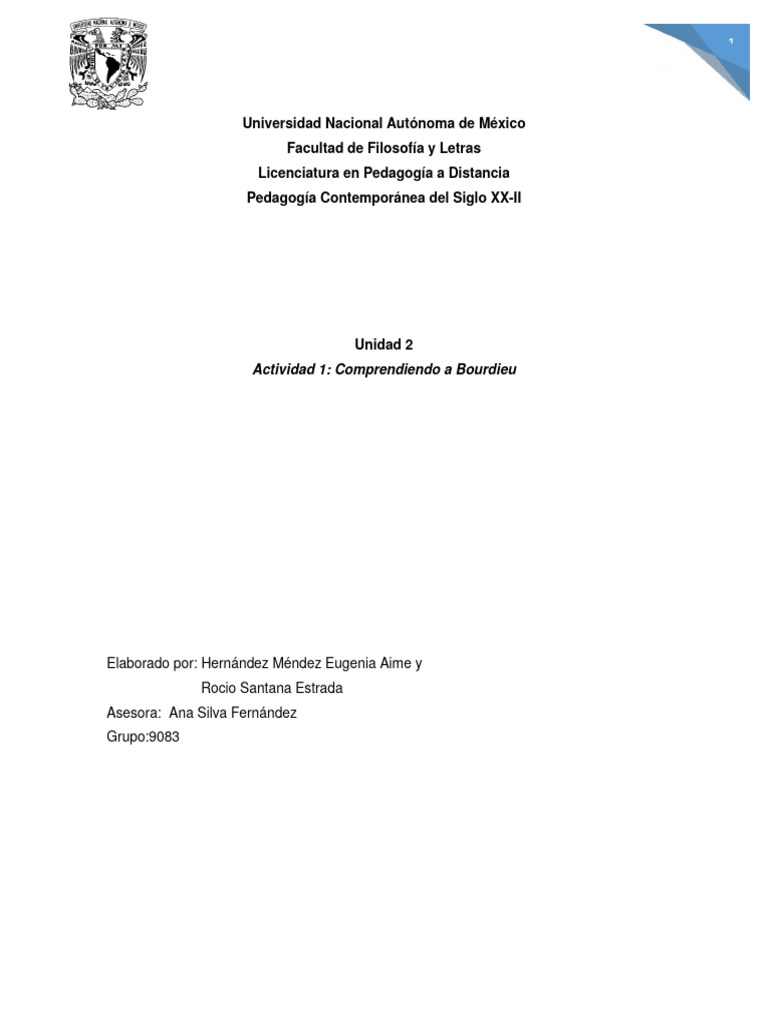 U2 - Act1 Comprendiendo A Bourdieu | PDF