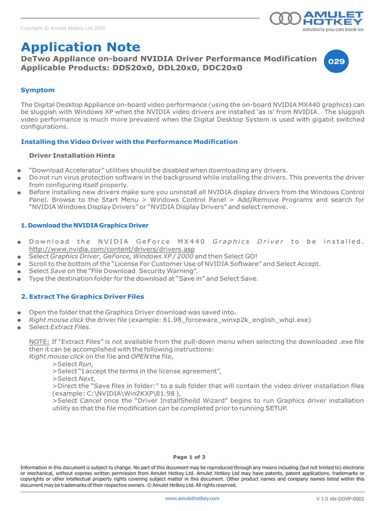 AN 029 NVIDIA GeForce Driver Mod v2 | Download Free PDF | Microsoft Windows | Windows Registry