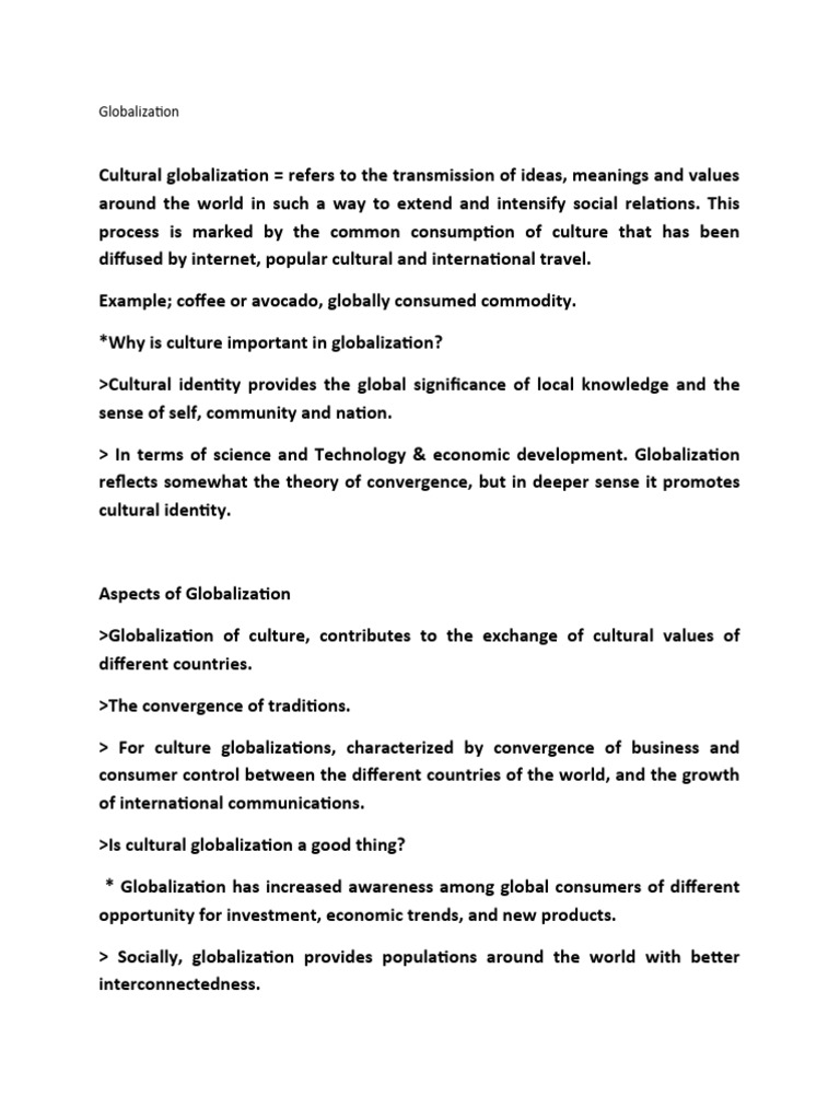 Globalization Reading Materials | PDF | Globalization | Cultural Globalization