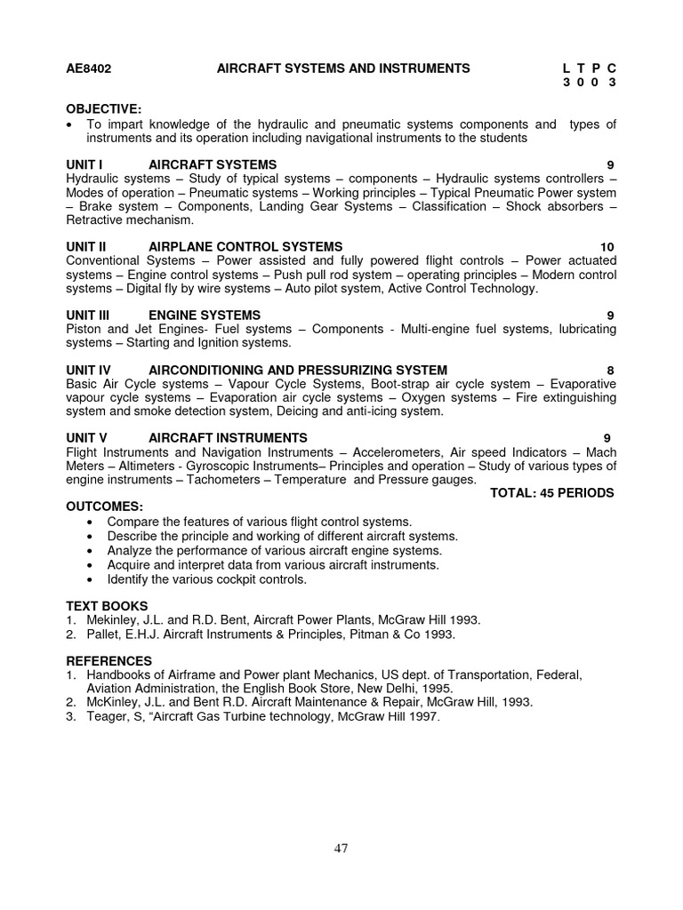 Aircraft System and Instrument | PDF | Aircraft | Aircraft Flight ...