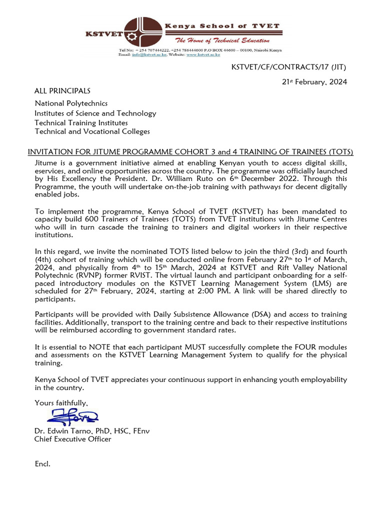 Jitume Program Training Cohorts 3 & 4 | PDF | Procedural Knowledge ...