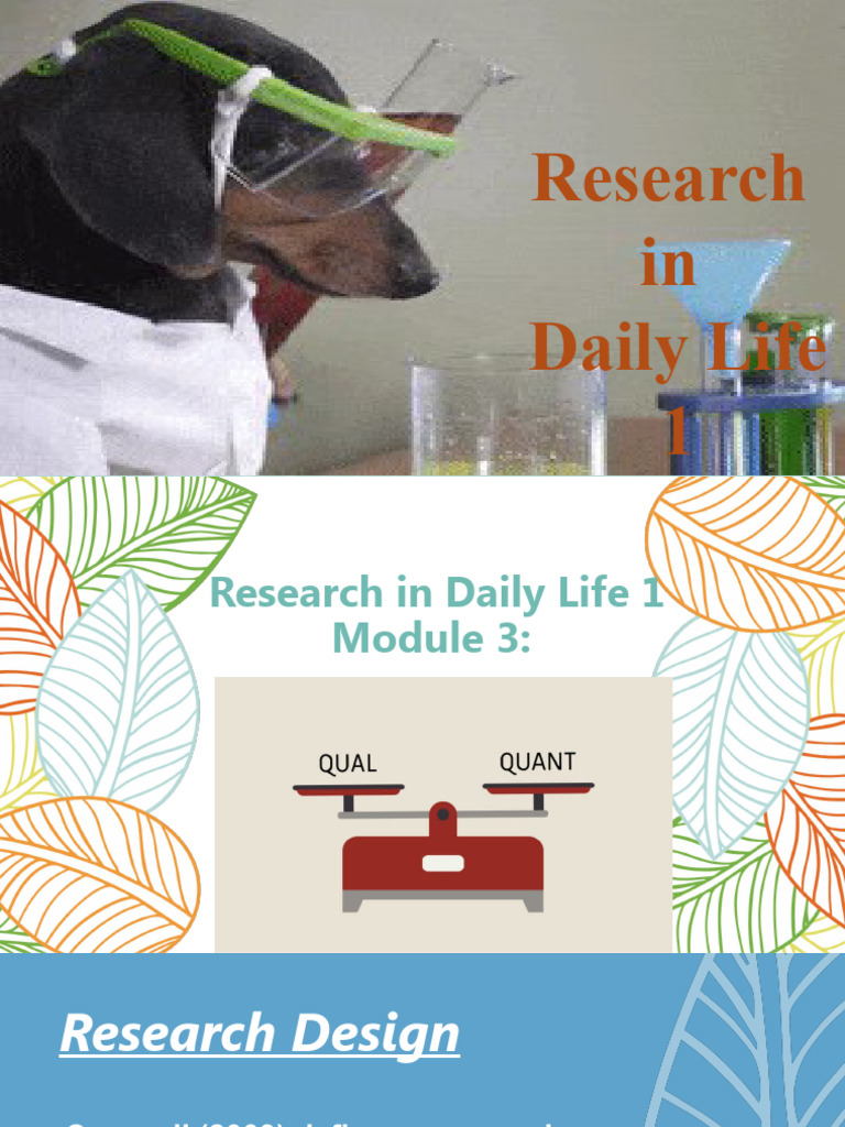 Research in Daily Life 1 Module 3 | PDF | Quantitative Research ...