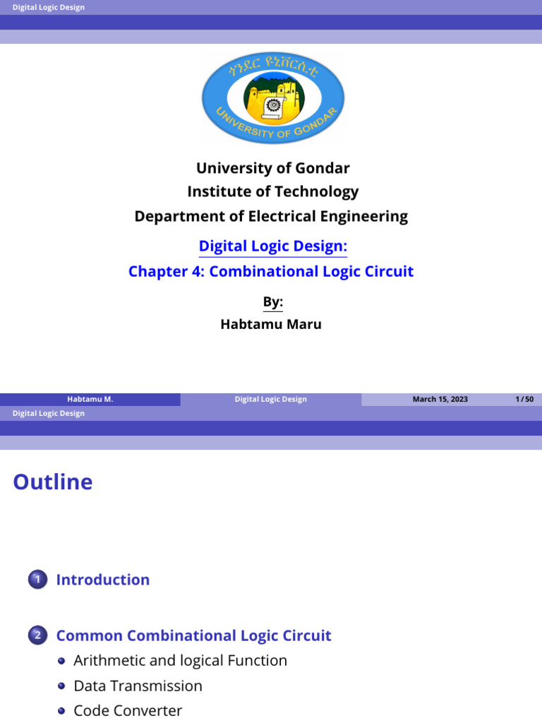 Chapter 4 Combinational Logic Circuit | PDF | Logic Gate | Digital Electronics