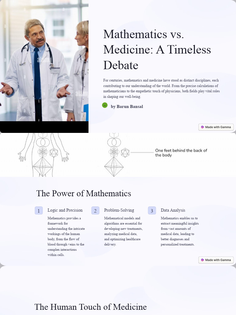 Mathematics Vs Medicine A Timeless Debate | PDF | Personalized Medicine ...