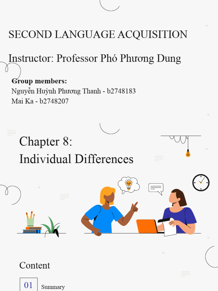 SLA - Grop 6 - Chapter 8 - Final Version | PDF | Learning | Learning Styles