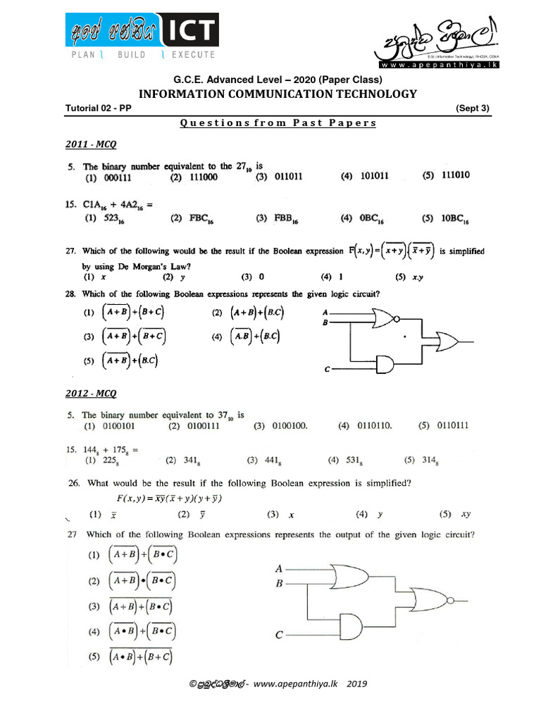 Tutorial 02 (Sept - 3 - E at Apepanthiya - LK | PDF | Technology ...