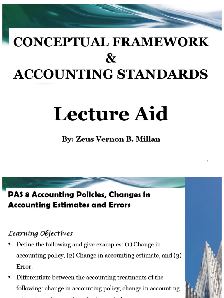 Pas 8 Acctg Policies Changes in Acctg Estimates Errors | PDF ...
