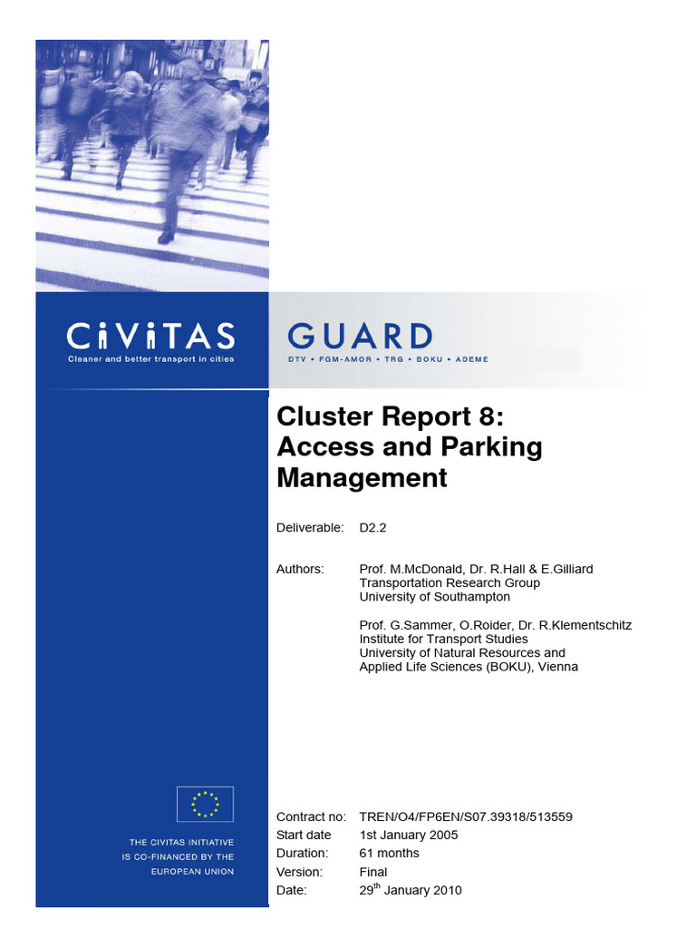 CIVITAS GUARD Final Cluster Report NR 8 Access and Parking Management ...