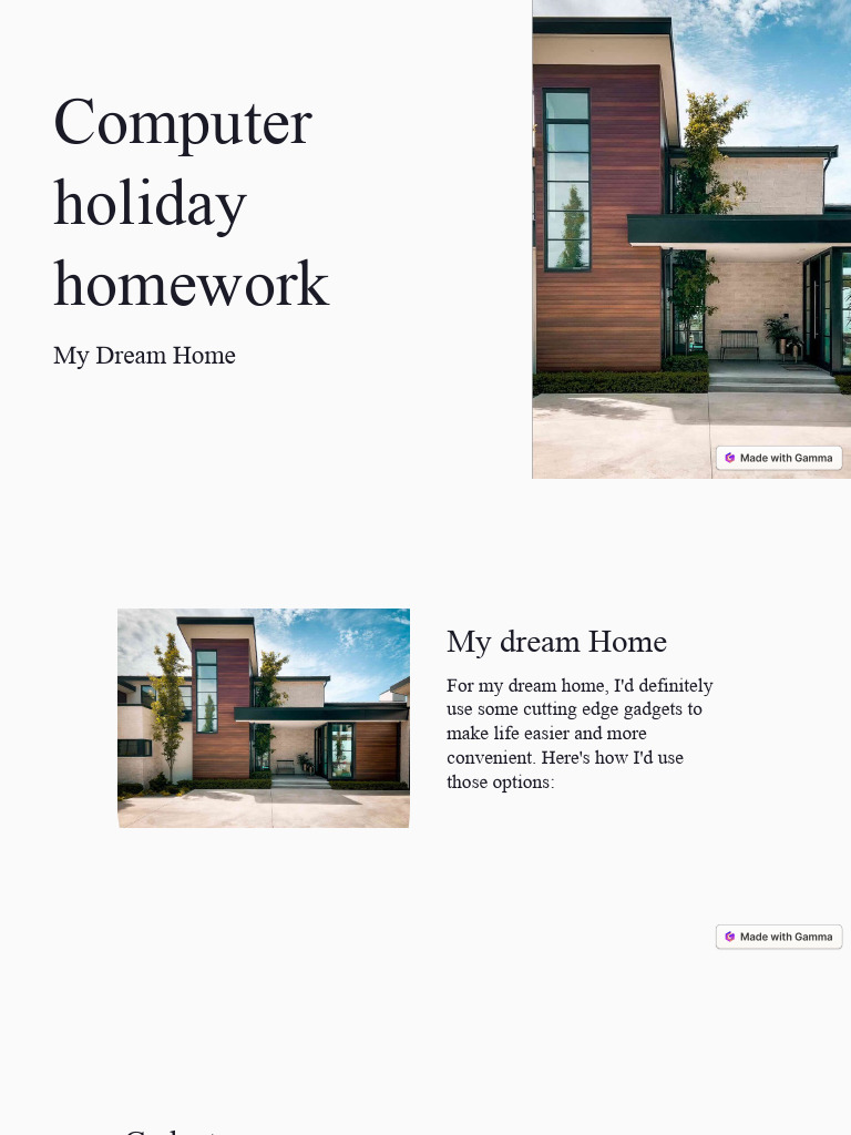 Computer Holiday Homework | PDF