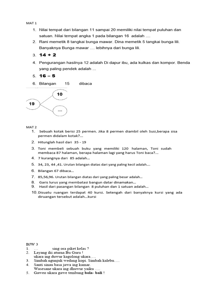 Contoh Soal Pat 2 | PDF | Seni & Disiplin Bahasa