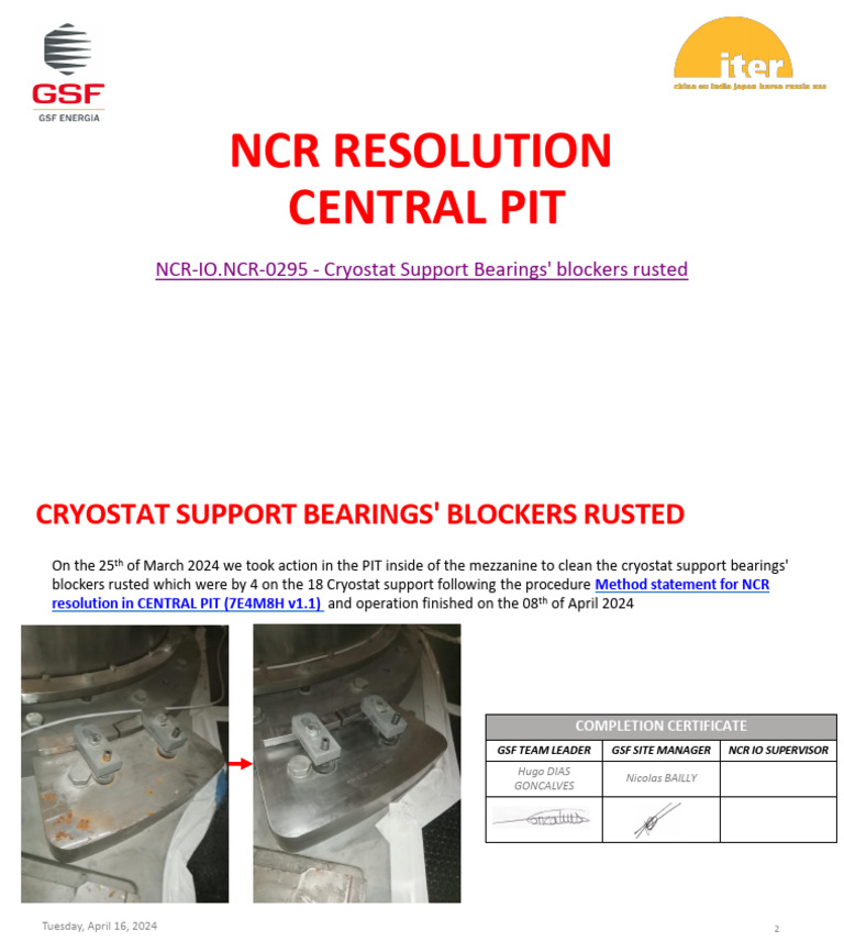 GSF - Completion of NCR Resolution 04.08.2024 | PDF