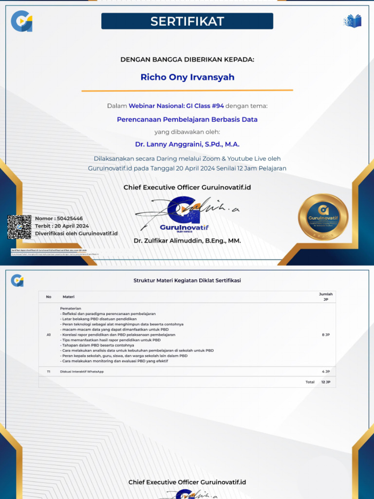 File Sertifikat Event - GIC #94 - Perencanaan Pembelajaran Berbasis Data - Richo Ony Irvansyah ...