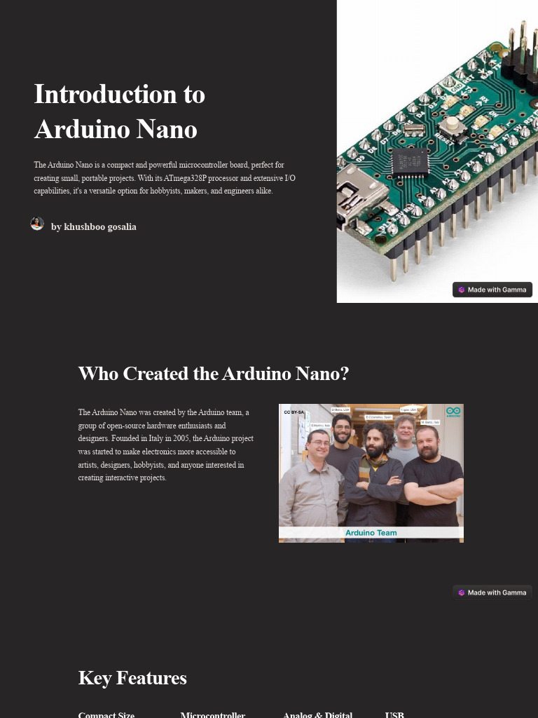 Introduction To Arduino Nano | PDF | Arduino | Microcontroller