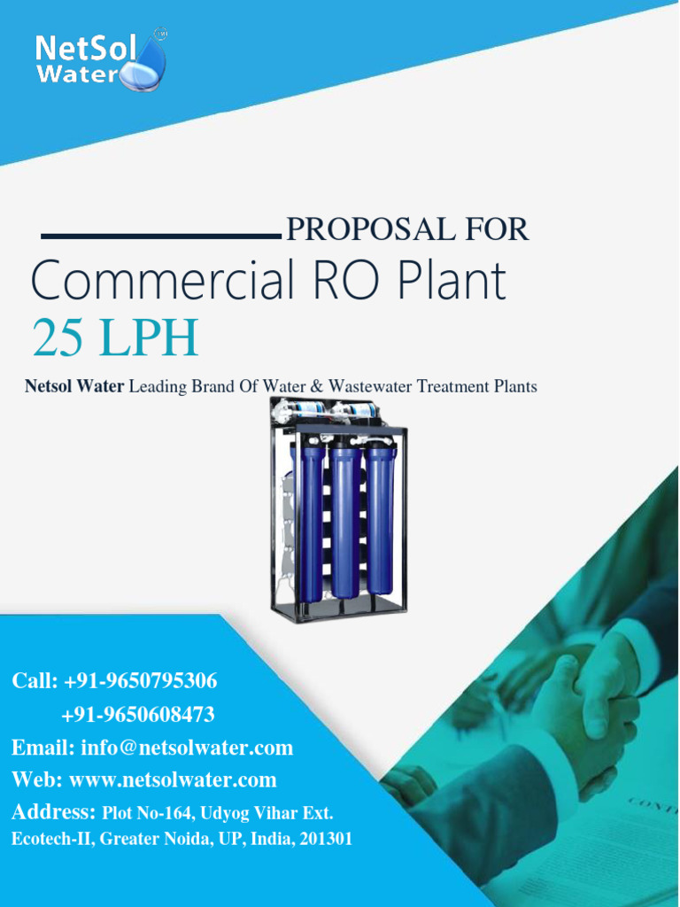 25 LPH RO Plant Proposal and Quotation | PDF | Water Supply | Hydrology