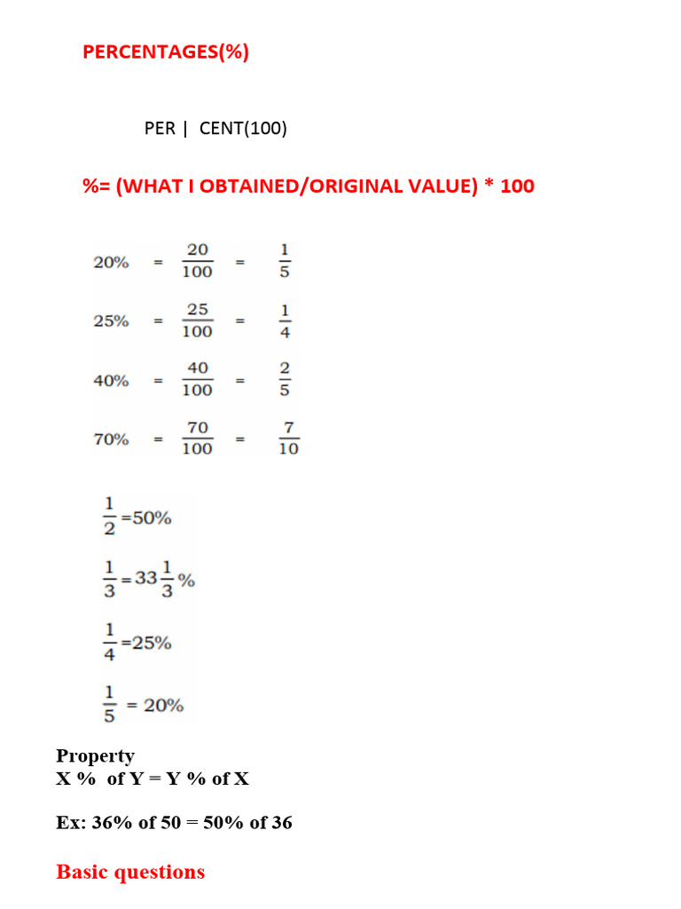 Percentage Class | PDF | Percentage | Economies