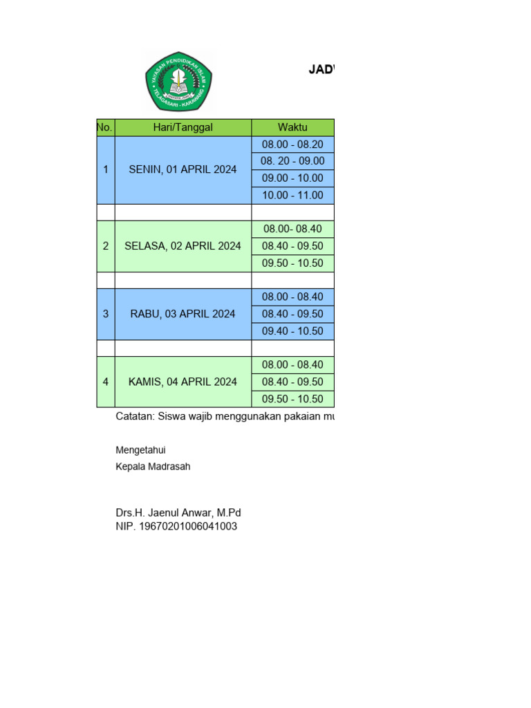 Jadwal Pesantren Ramadhan 2024 | PDF | Agama & Spiritualitas