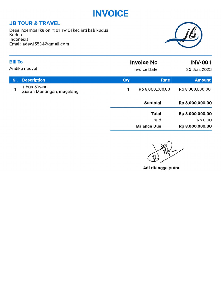 Invoice INV 001 | PDF