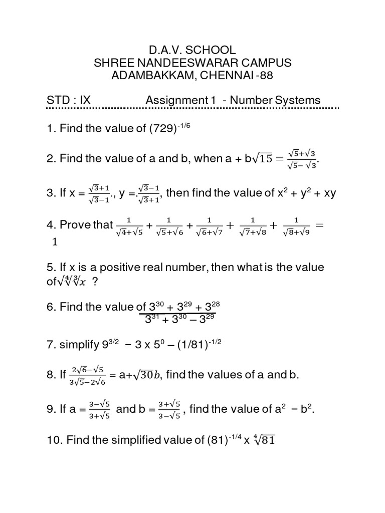 Maths Assgn | PDF | Elementary Mathematics | Algebra