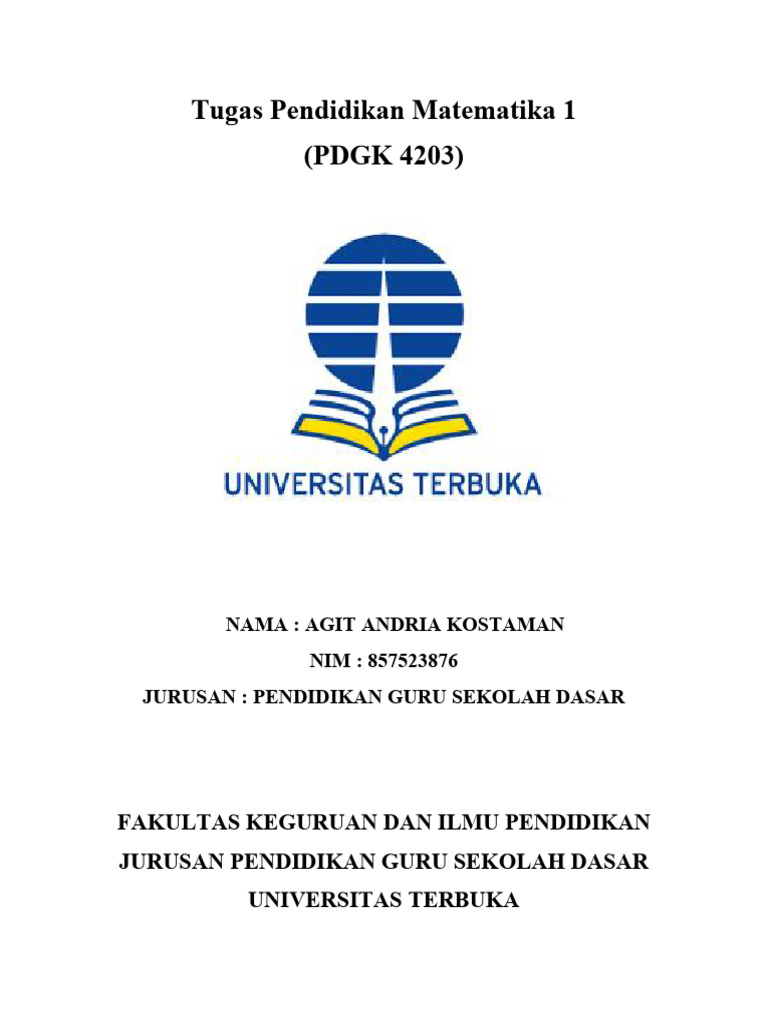 Tugas 3 Pendidikan Matematika 1 (4203) | PDF | Metode & Bahan Ajar