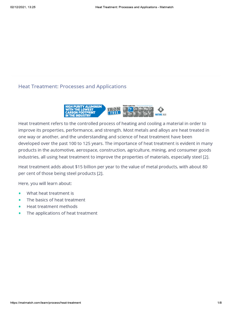 Heat Treatment | PDF | Heat Treating | Steel