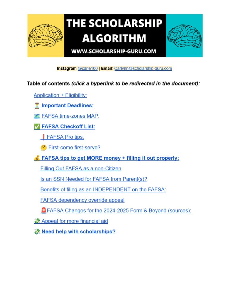 FAFSA 101 - Check-Off List, Tips & Resources | PDF | Social Security ...