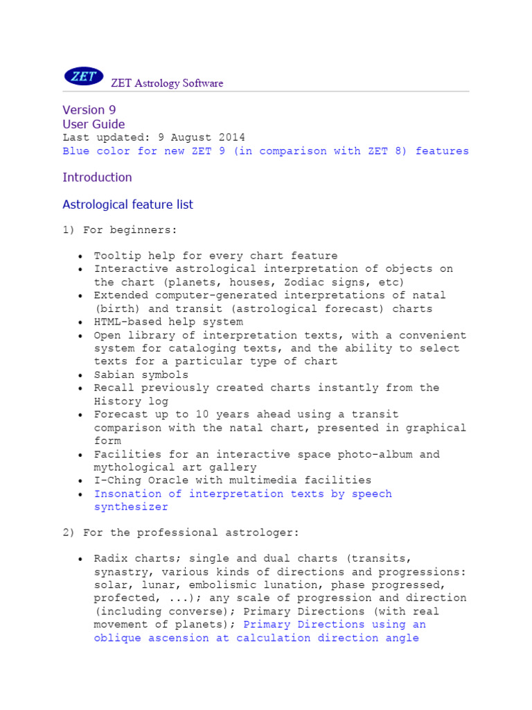ZET Astrology Software E | PDF | Horoscope | Moon