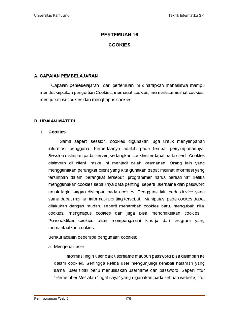 19 - TPL0373 - Pemograman Web 2 | PDF