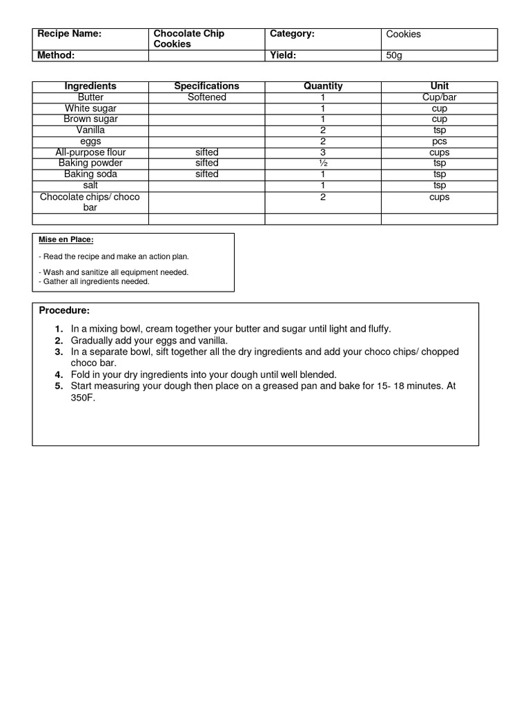 BSHM-131 - Lab-Activity-6-Cookies (1) KKKK | PDF | Chocolate | Food And Drink Preparation