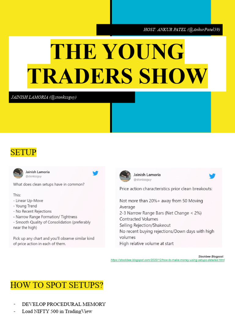 Young Traders: Setup & Strategy Guide | PDF | Financial Markets | Investing