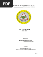 3-Year Barangay Development Plan Template | PDF