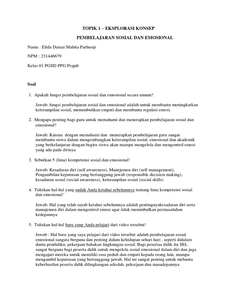 Topik 1 Eksplorasi Konsep Pse | PDF