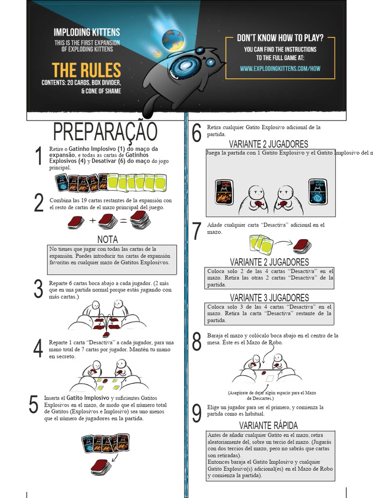 Regras - Imploding Kittens | Descargar gratis PDF | Juego de azar